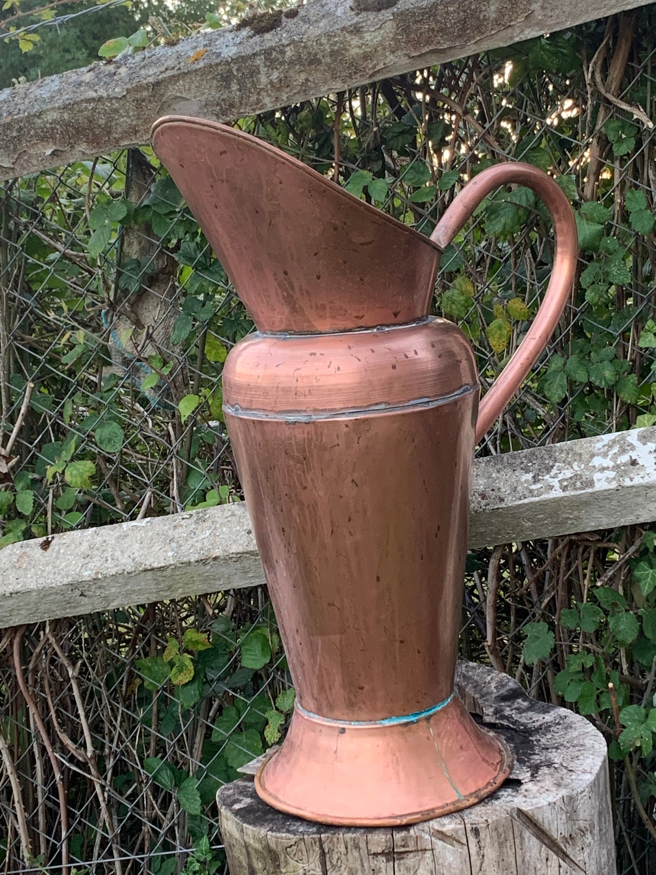 Vintage French Copper Water Carrier - Etsy
