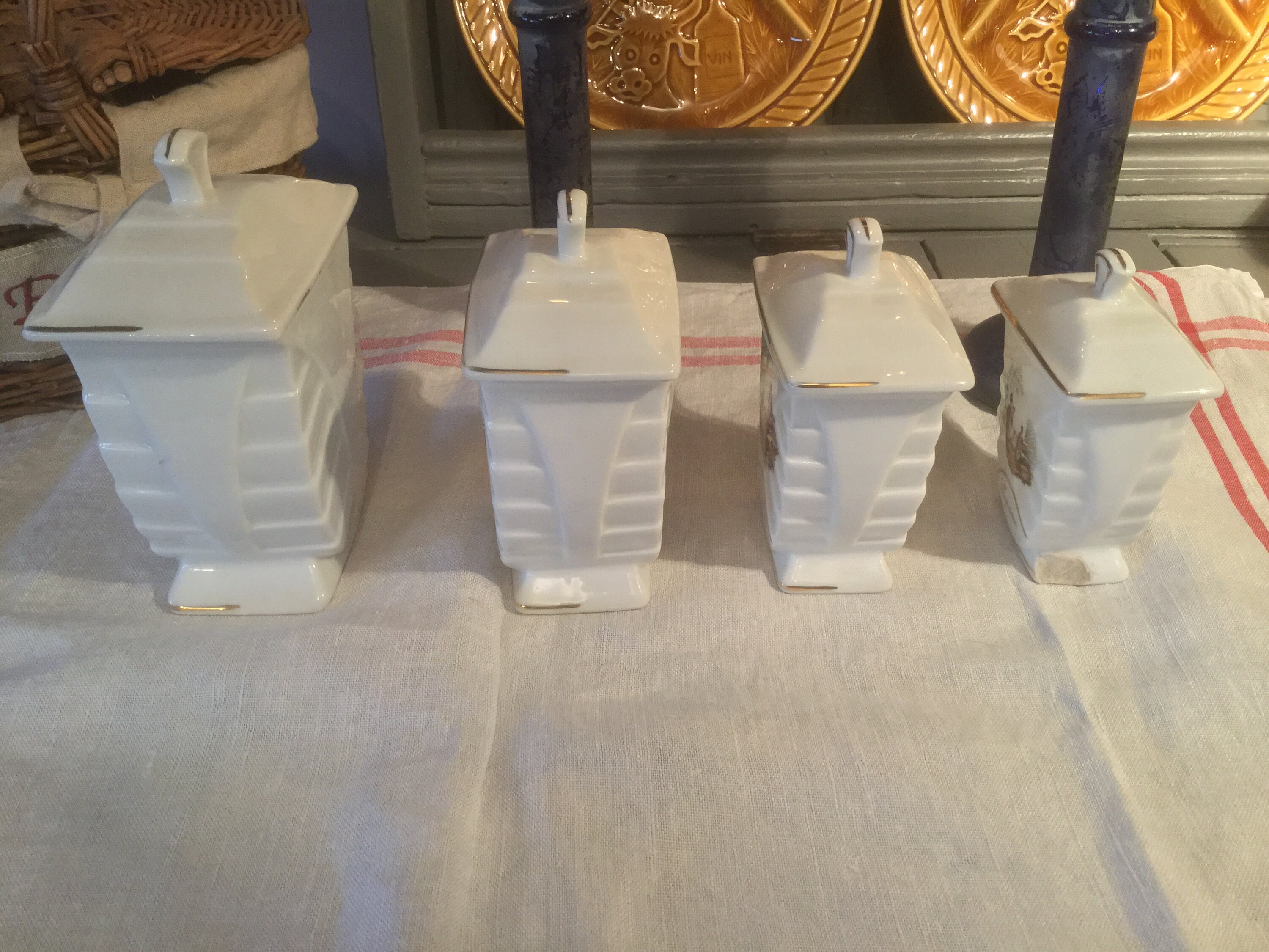 Set of Six French Kitchen Containers | Etsy