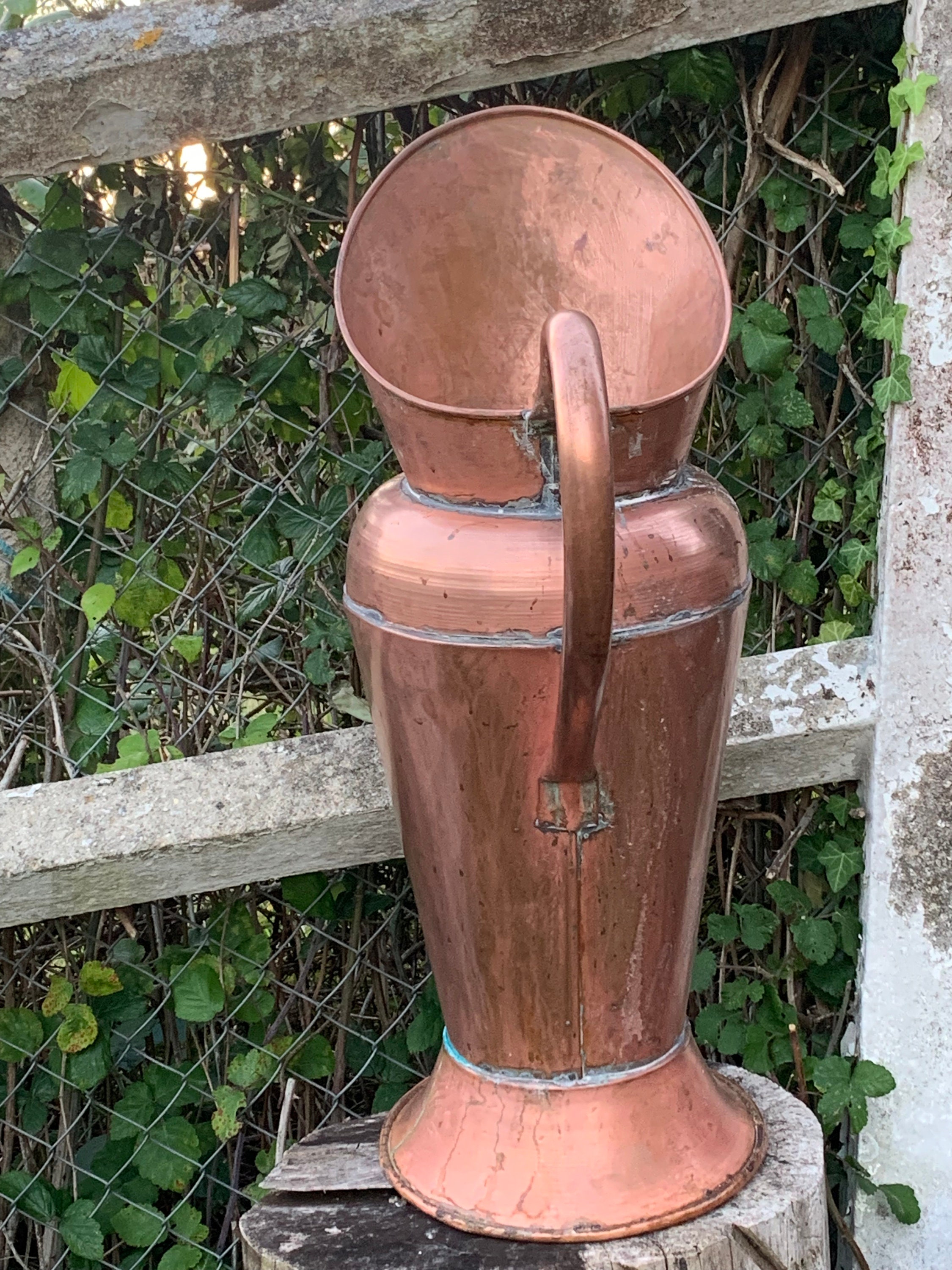 Vintage French Copper Water Carrier - Etsy