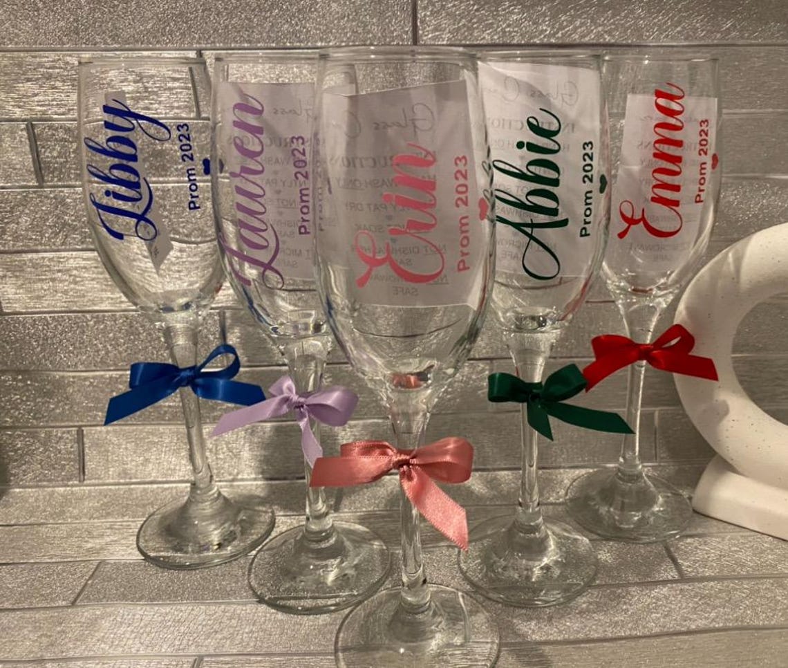 Personalised Prom Champagne Flutes, Prom Night, - Etsy UK
