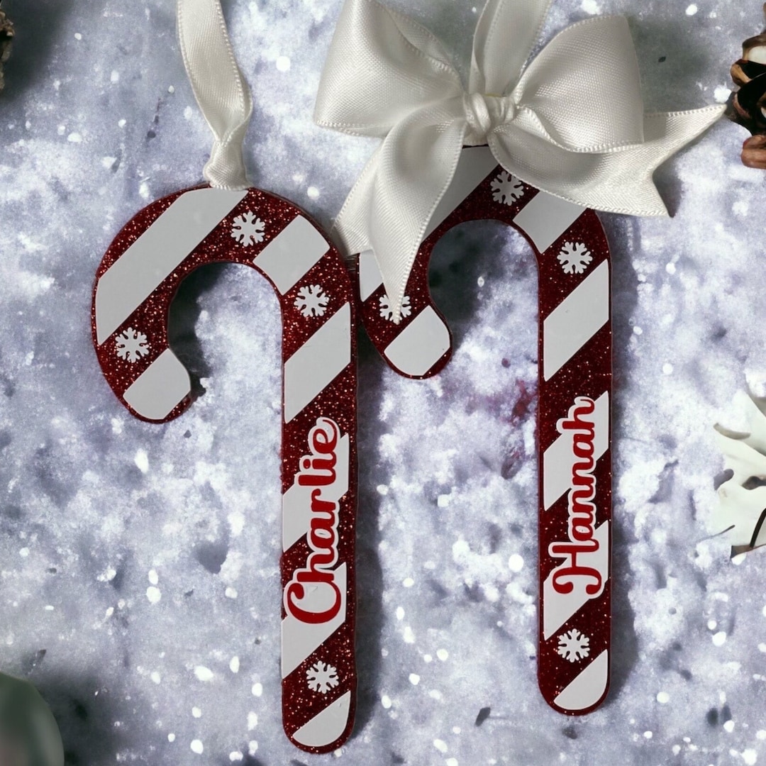 Personalised Christmas Candy Canes Bauble Christmas Eve Box Christmas ...