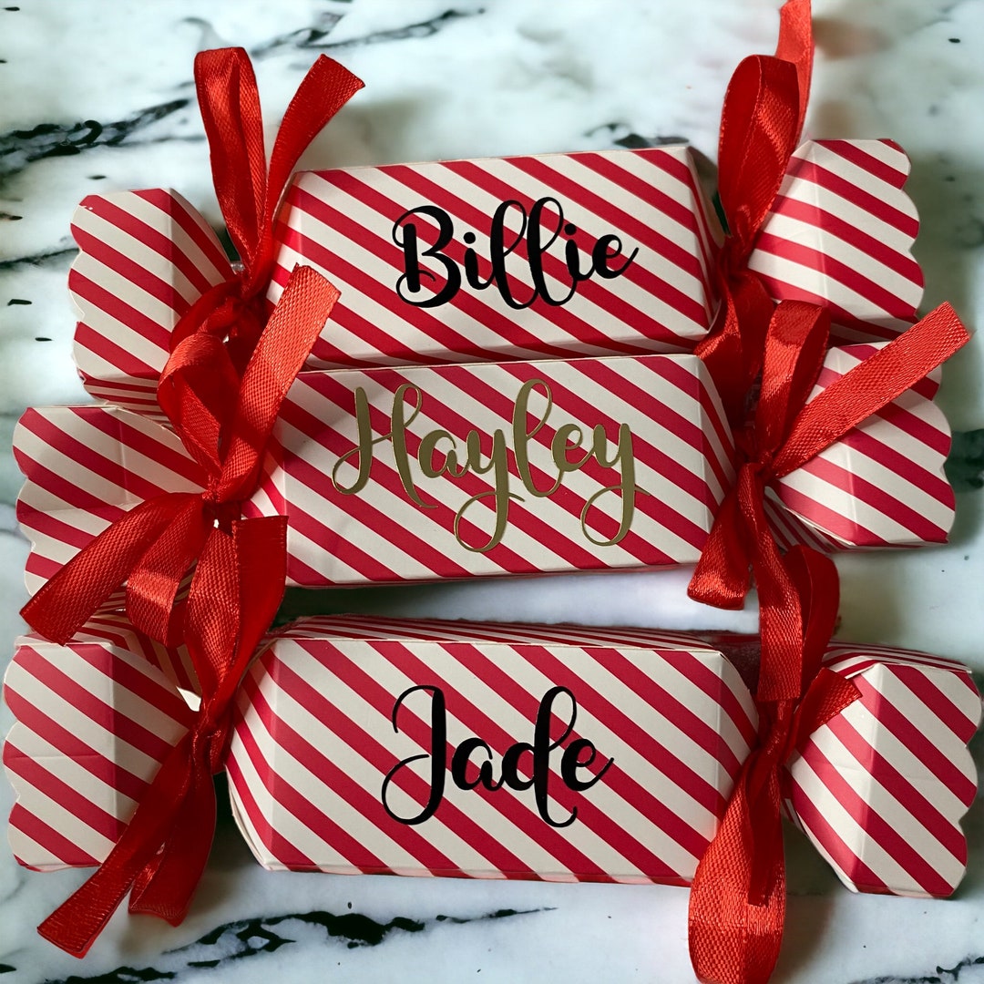 Personalised Christmas Cracker Gift Box-table Place Setting- Gift Box ...