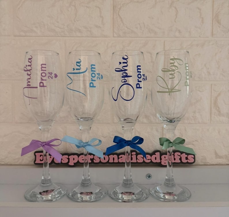 Personalised Prom Champagne Flutes, Prom Night, - Etsy UK