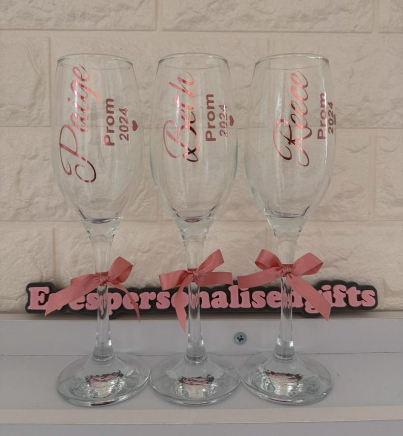 Personalised Prom Champagne Flutes, Prom Night, - Etsy UK