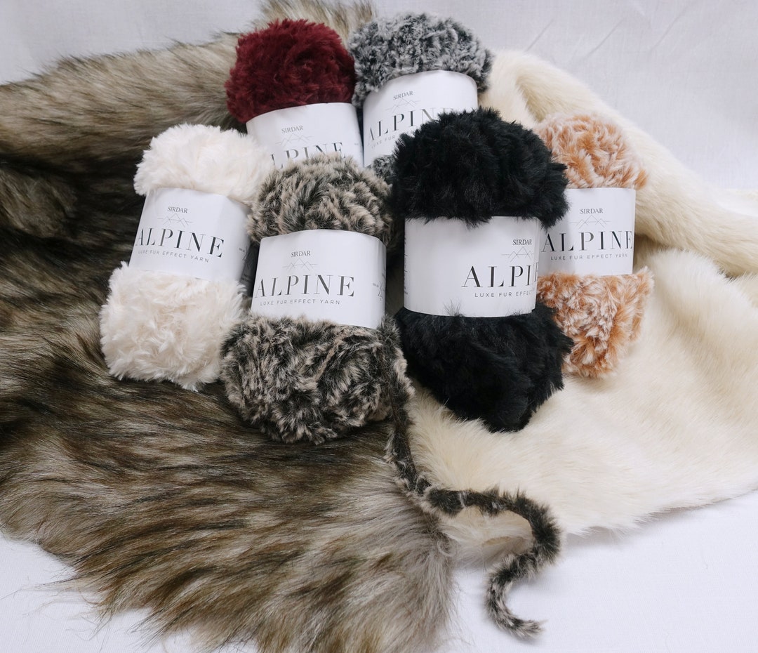 Sirdar ALPINE Luxe Fur Effect Super Soft Fluffy Super Chunky Knitting ...
