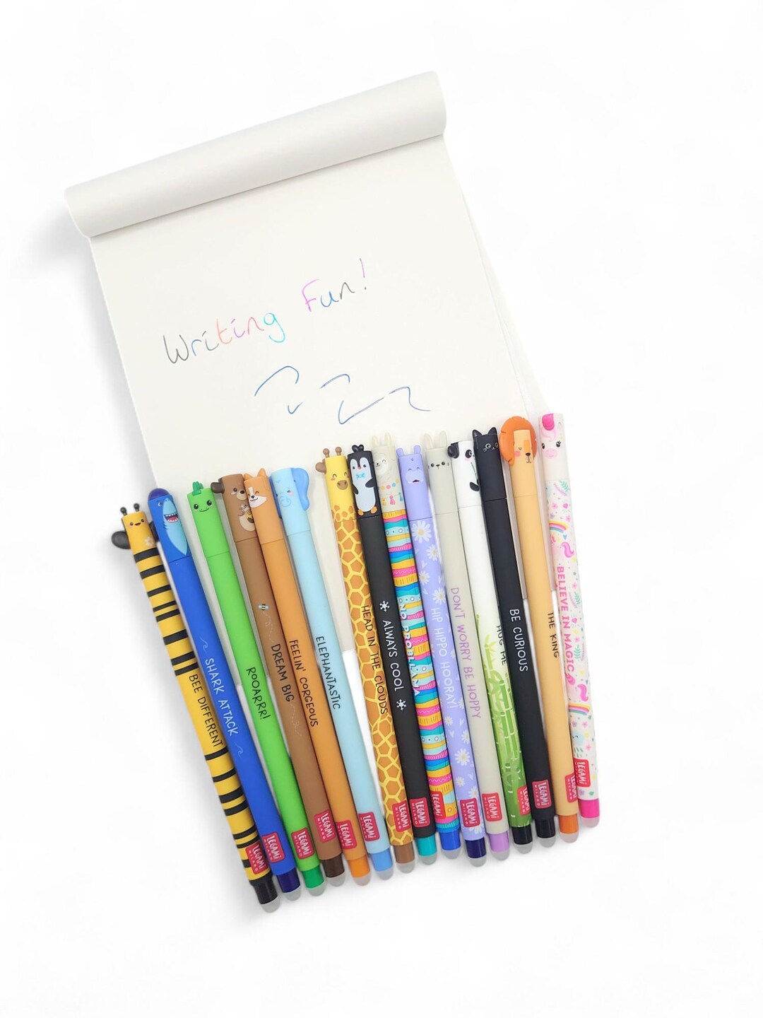 Legami Erasable Gel Pen 0.7mm Tip Kawaii Cute Animal School Stationery ...