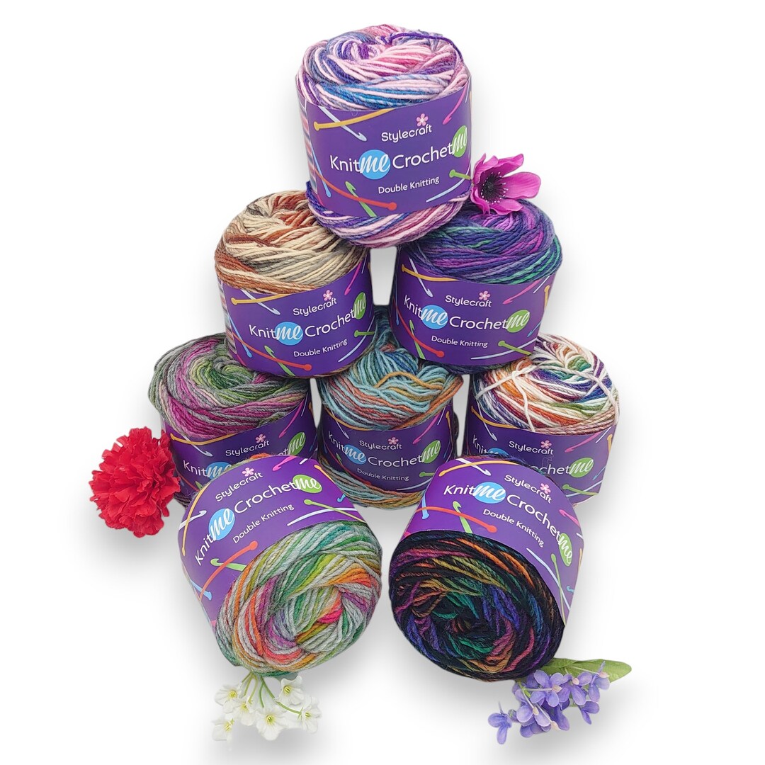 Acrylic Wool Stylecraft Knitmecrochetme DK Variegated Knitting Yarn ...