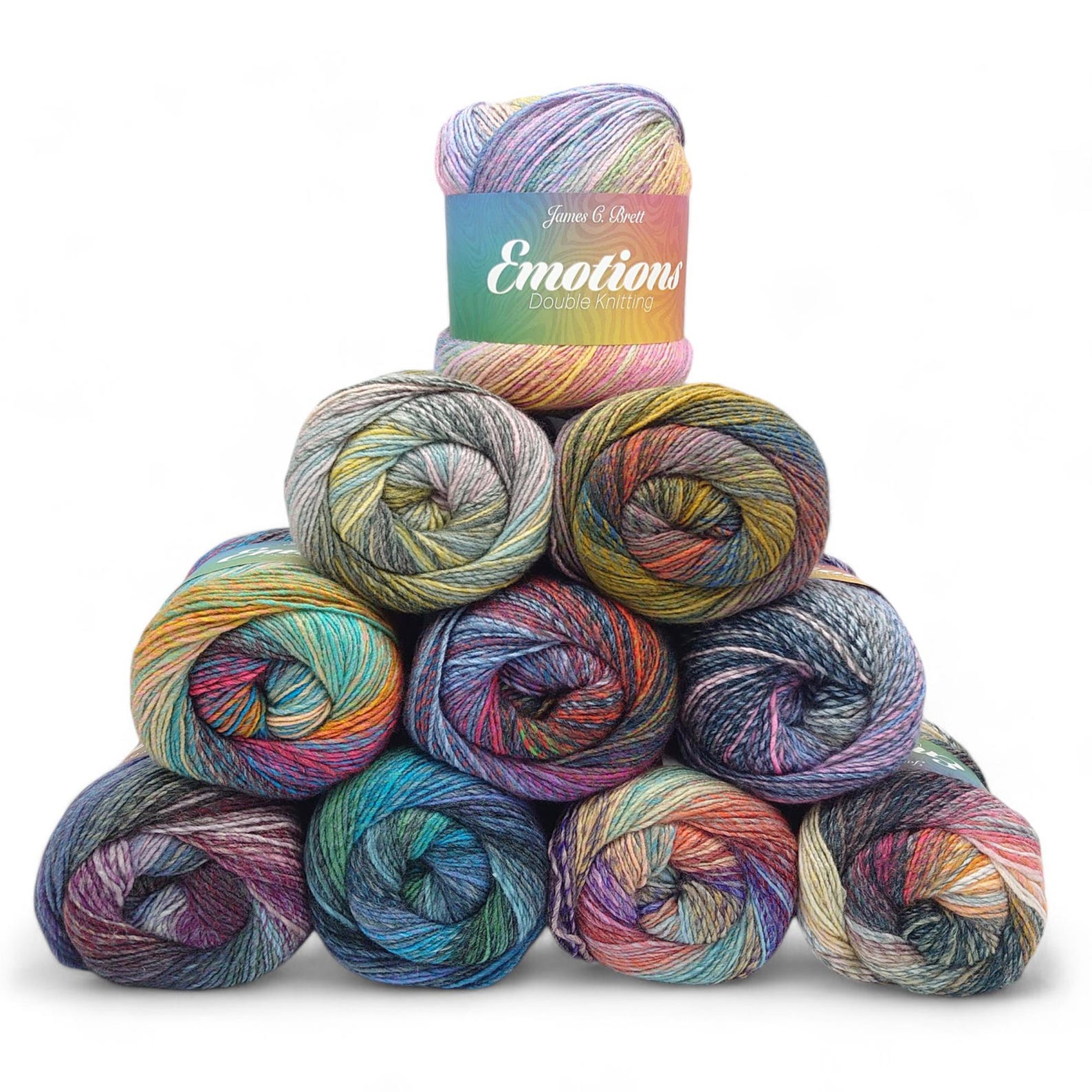 James Brett EMOTIONS DK & Patterns Acrylic Variegated Knitting Crochet ...