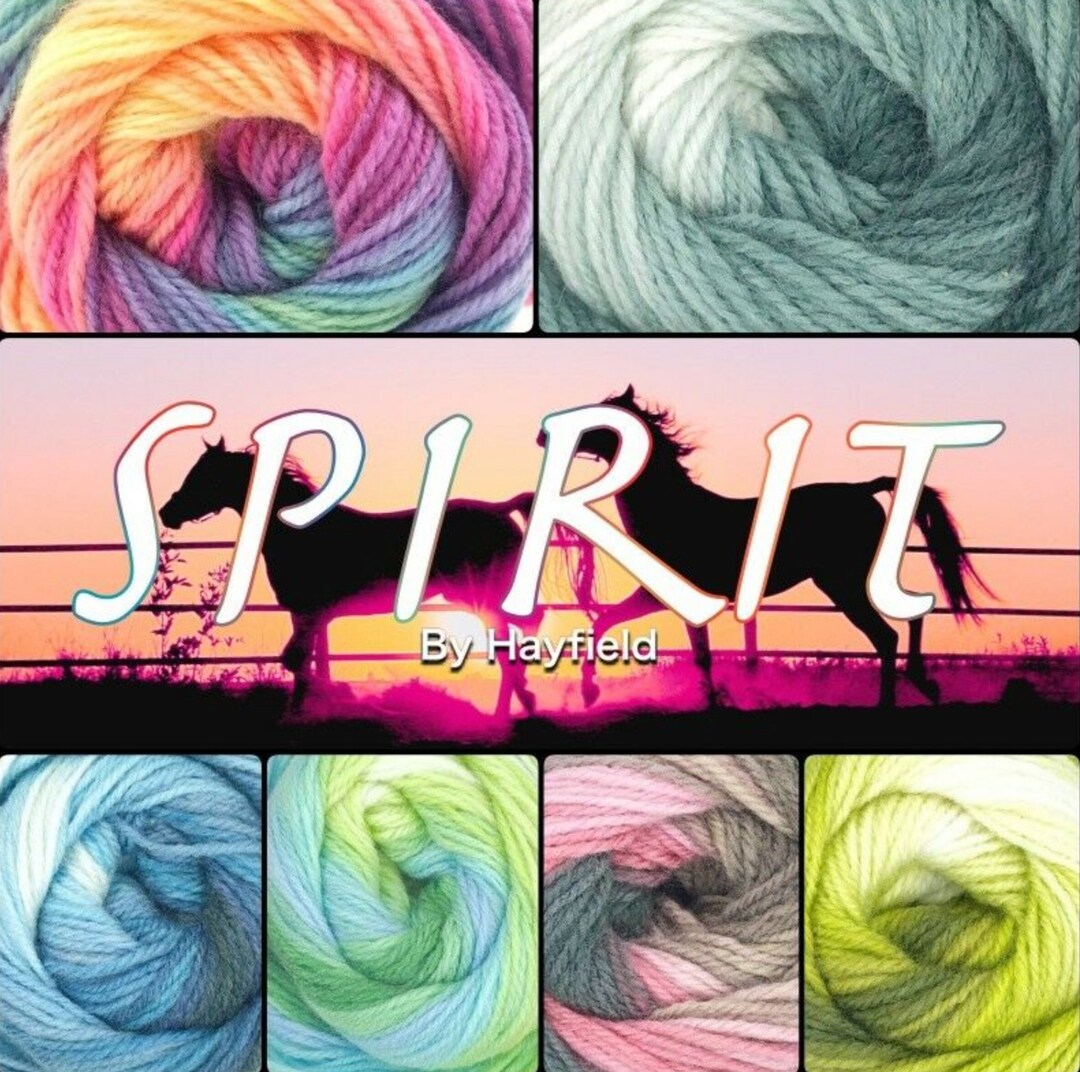 Hayfield SPIRIT DK Acrylic + Wool Multicolour Multi-tonal Knitting Yarn ...