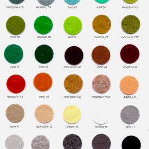 Wool Blend Craft Felt Squares: 9" X 9" (23cm X 23cm) EN71 Standard 50 ...