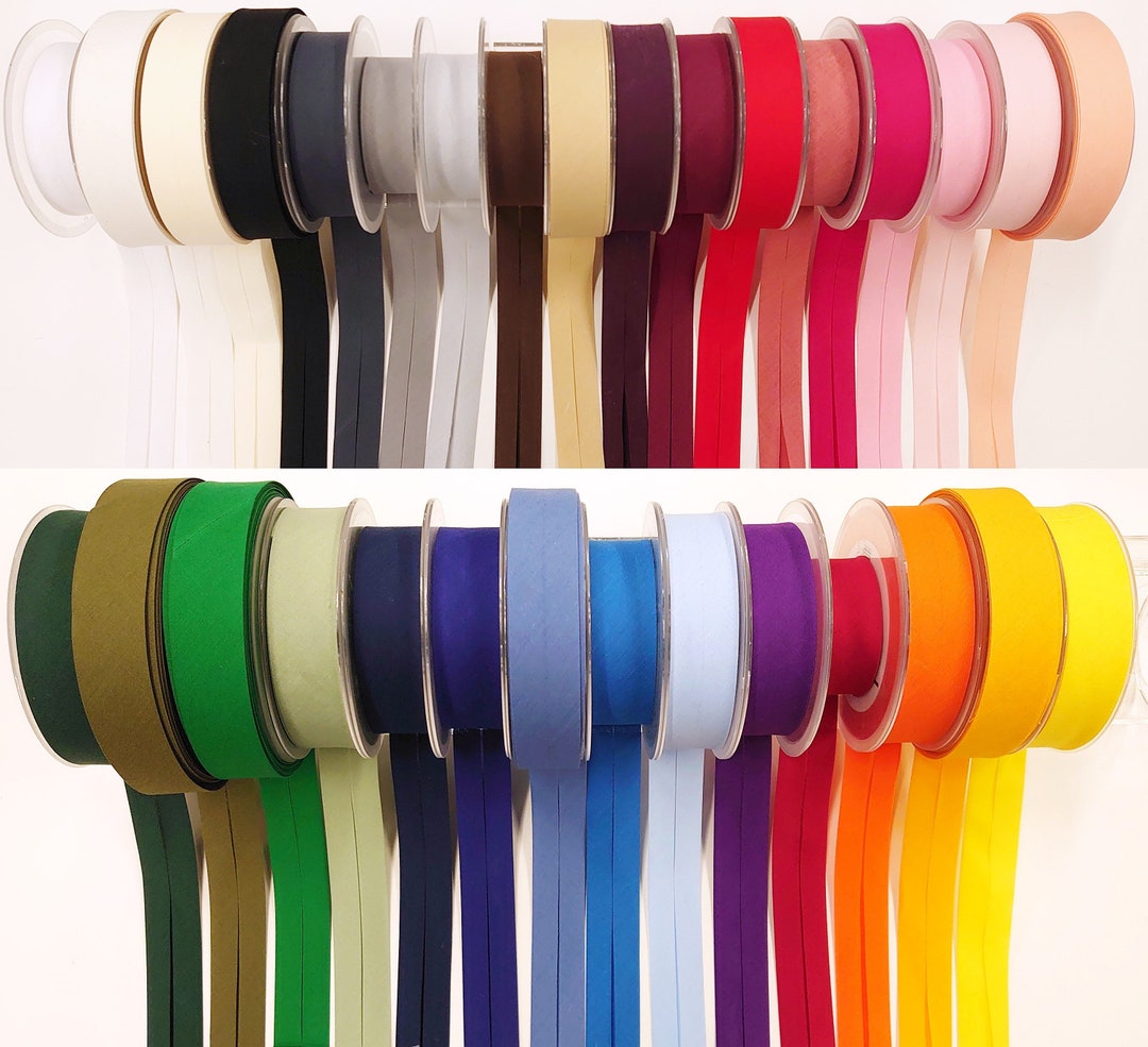 Bias Binding 30mm Wide Polycotton– Double Fold Plain Colour Tape - Etsy UK