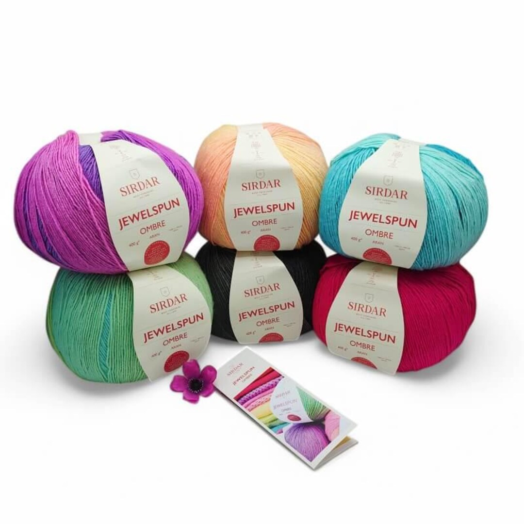 Sirdar JEWELSPUN Ombre & Patterns Aran Variegated Knitting Crochet Yarn ...