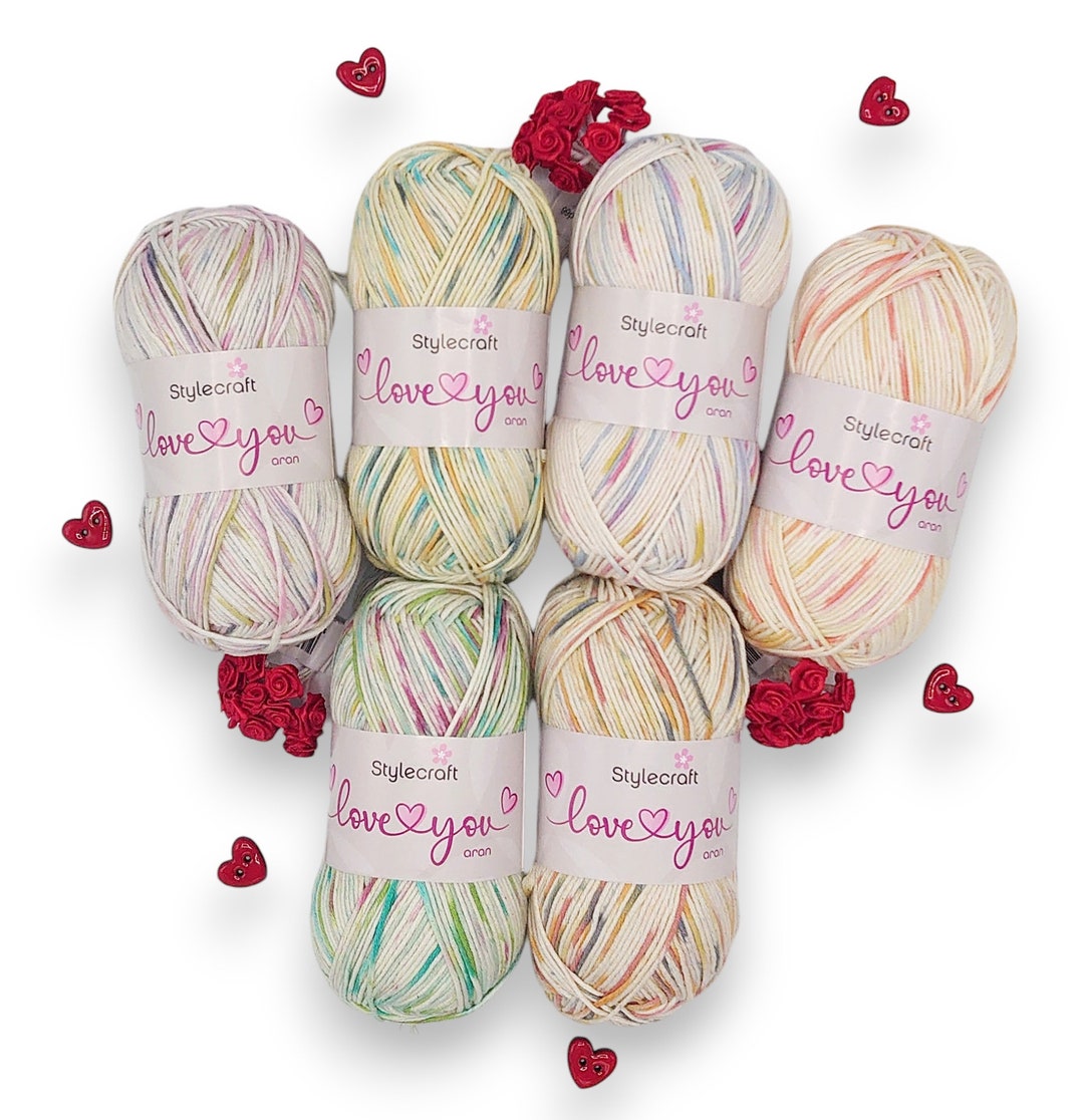 Stylecraft Love You Aran Cotton Acrylic Knitting Crochet Yarn 100g Ball ...