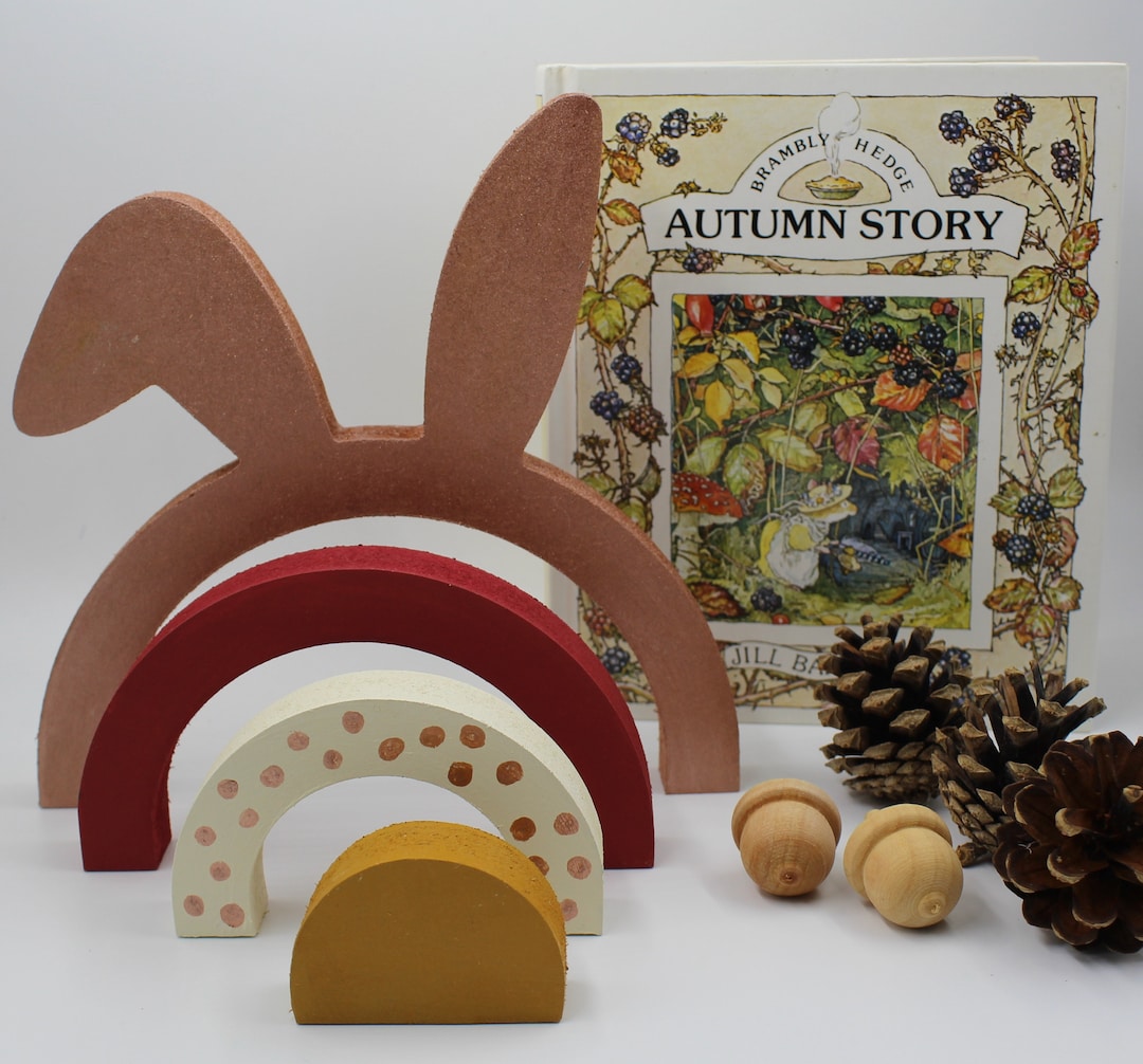 Wooden Rabbit Stacker for Children - Etsy