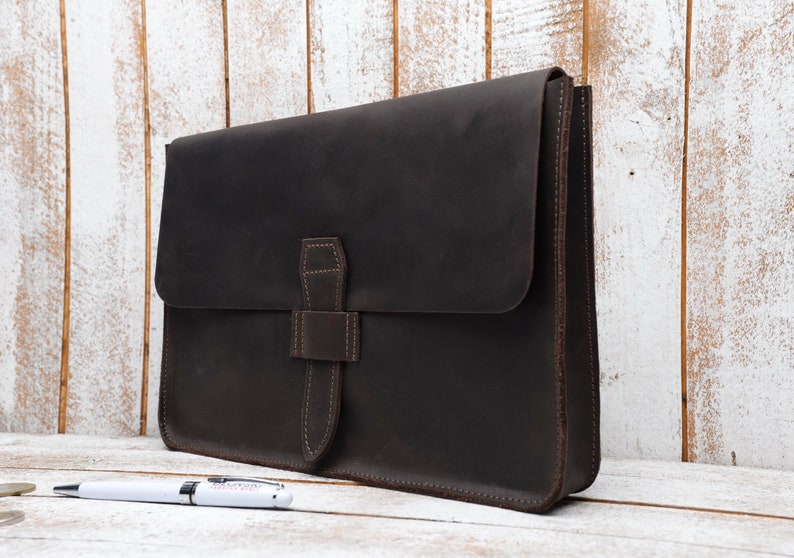 Leather Portfolio Man Bag Leather Folder Leather Binder - Etsy