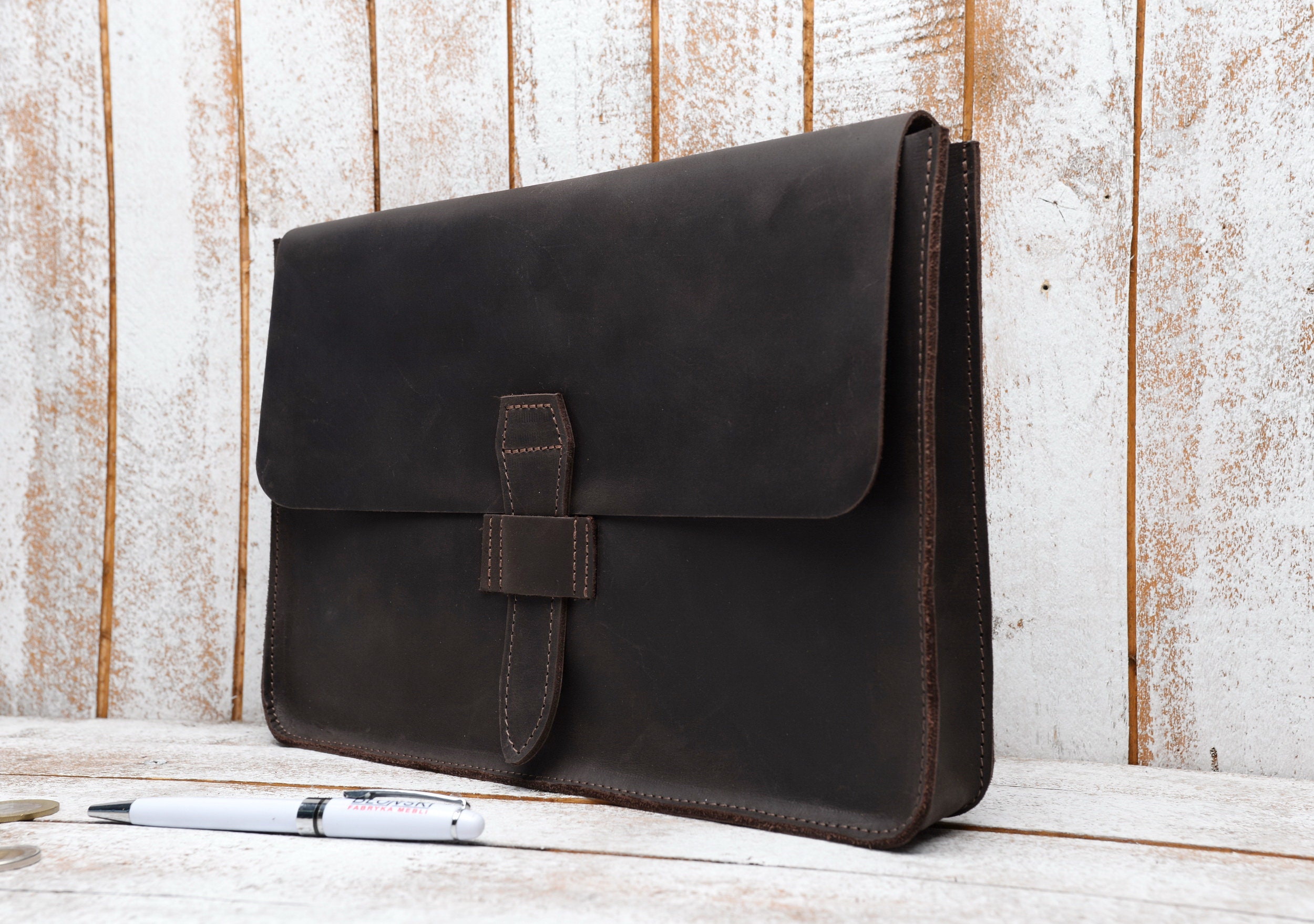 Leather Portfolio, Man Bag, Leather Folder, Leather Binder, Leather ...