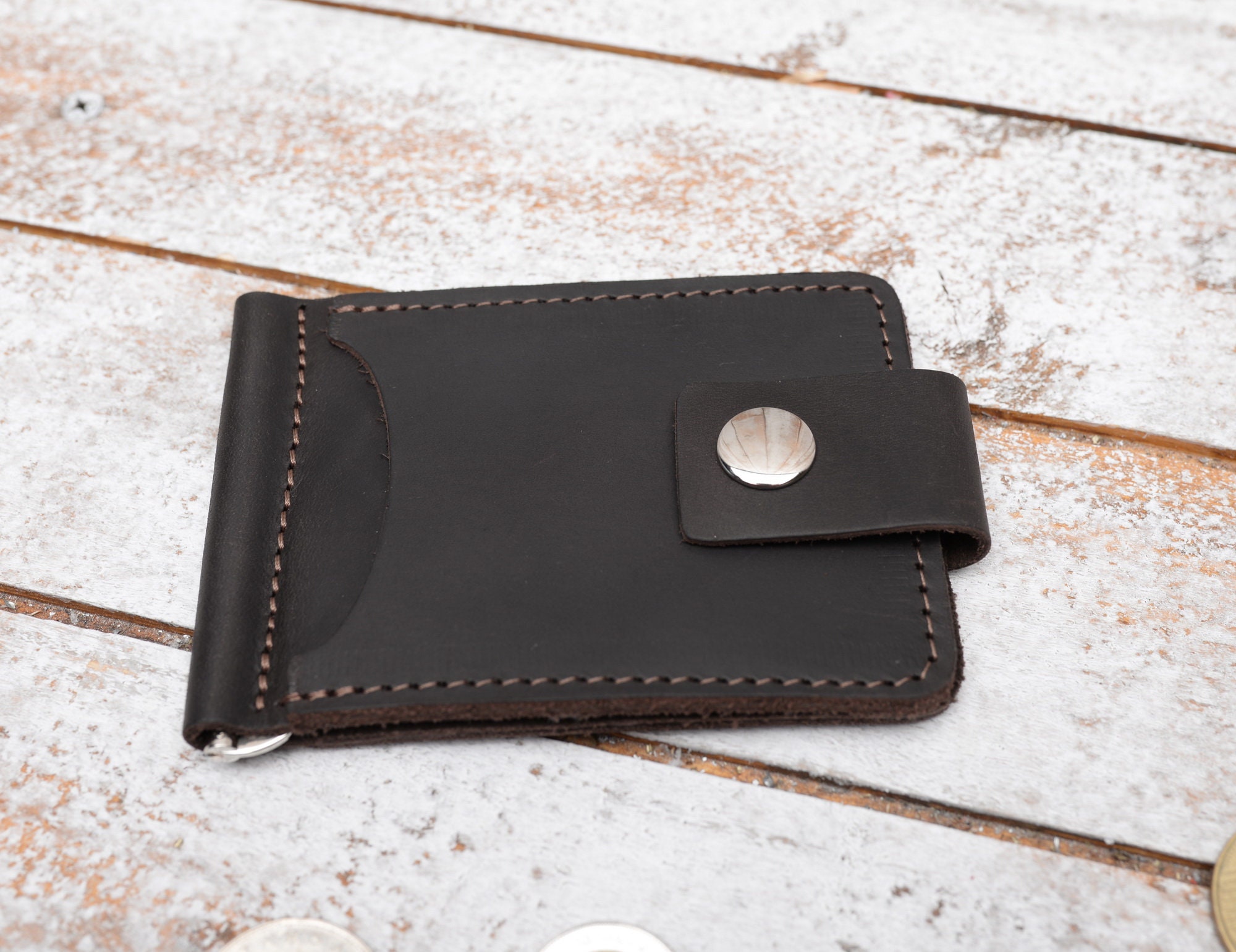 Leather Money Clip Wallet, Mens Wallet, Mens Leather Wallets, Wallets ...