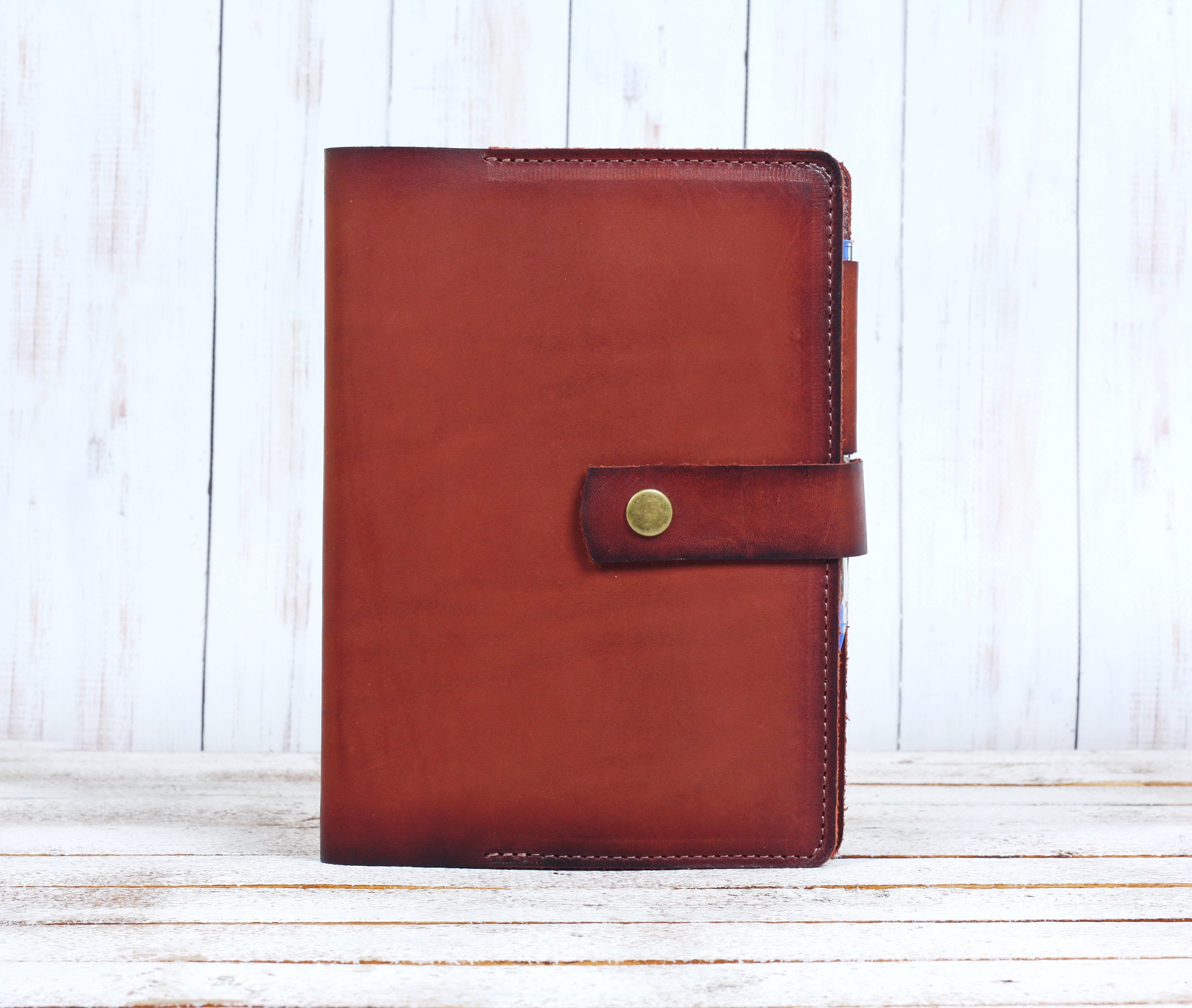 A5 notebook cover leather notebook cover Free Personalized | Etsy