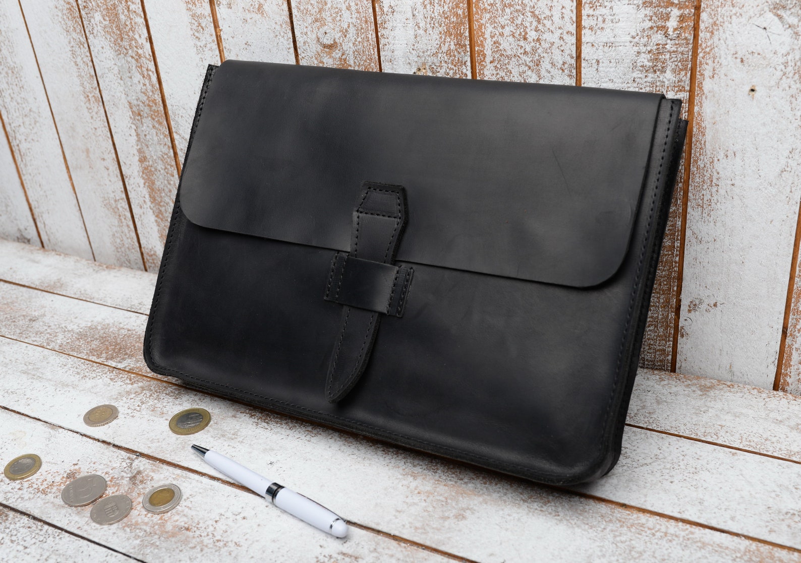 Leather Portfolio Man Bag Leather Folder Leather Binder - Etsy