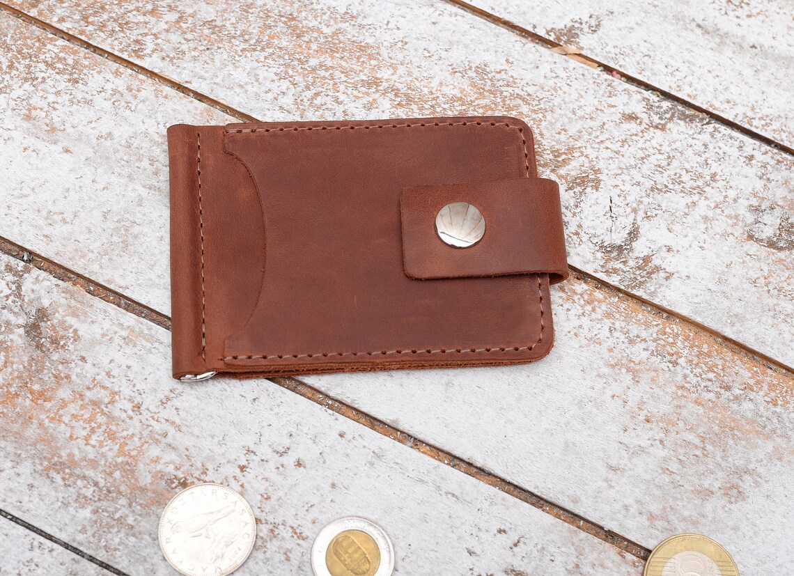 Leather Money Clip Wallet Mens Wallet Mens Leather Wallets - Etsy