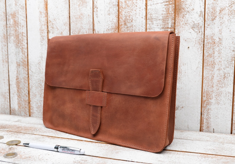 Leather Portfolio Man Bag Leather Folder Leather Binder - Etsy