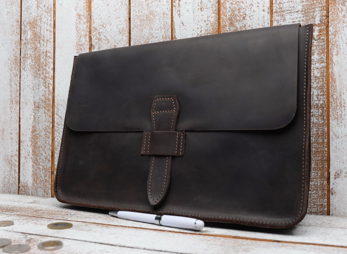 Leather Portfolio, Laptop Case, Leather Folder, Laptop Bag, 13 ...