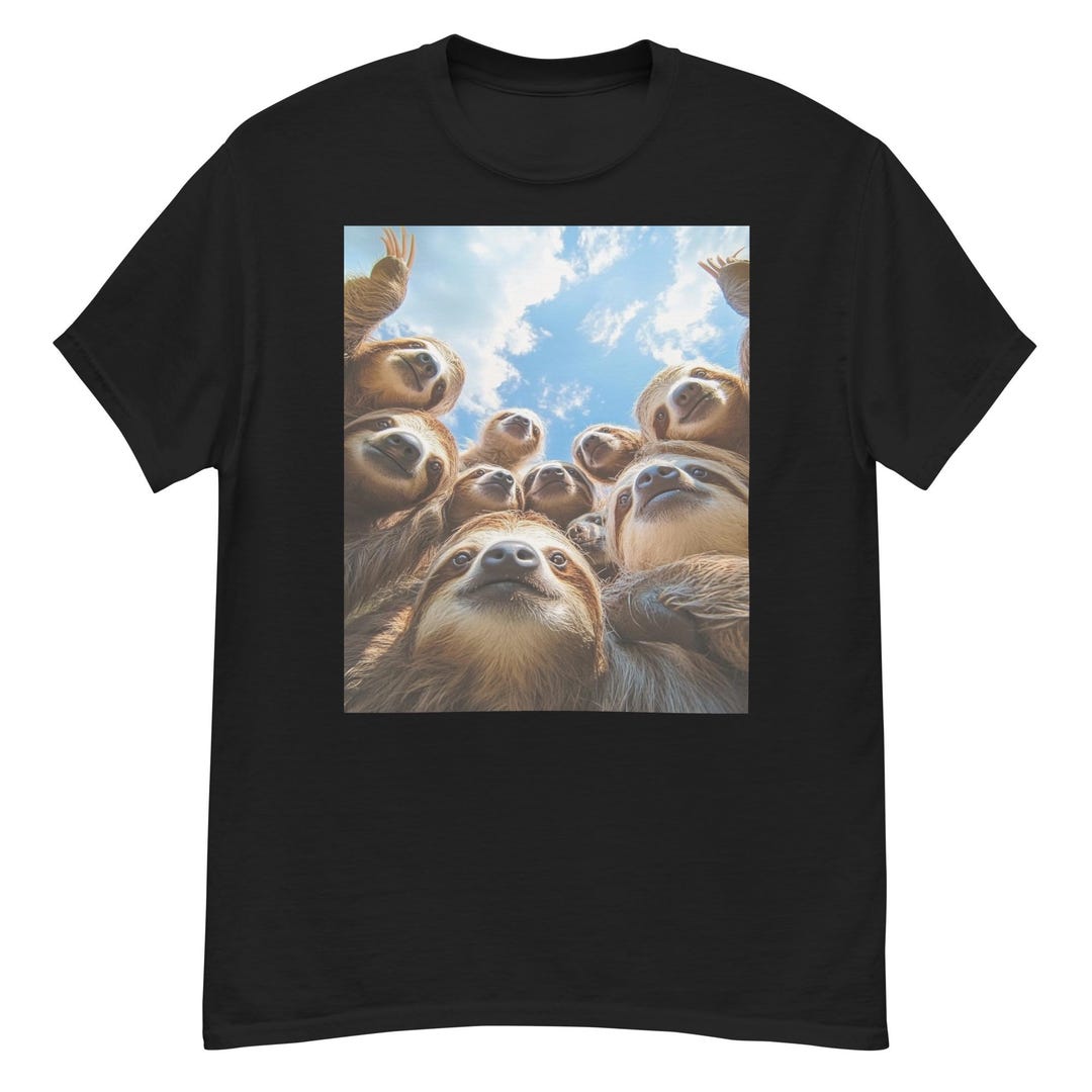 I Love Sloths Funny Sloth Face Sloth Selfie Shirt - Etsy