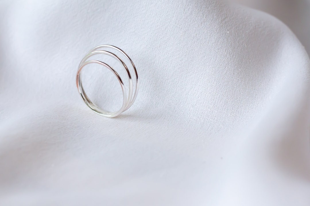 Multi Row Ring jil 925 Silver Artisanal Creation - Etsy