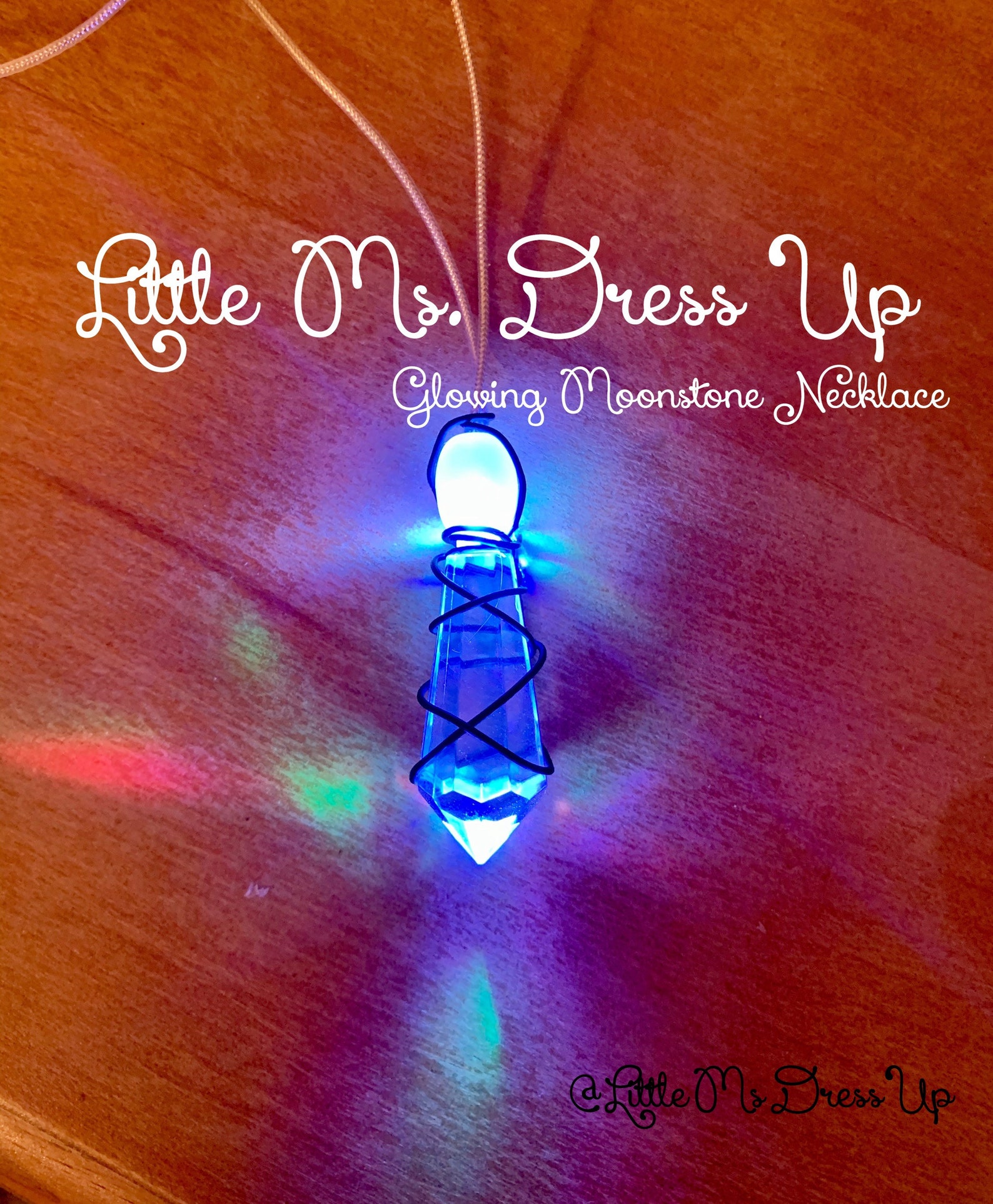 Zombies2 Party Moonstone Necklace / Rainbow Glowing Moonstone - Etsy
