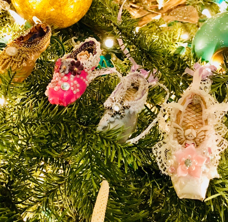 Mini Nutcracker Ballet Pointe Shoe Ornament / Pointe Shoe Keychain ...