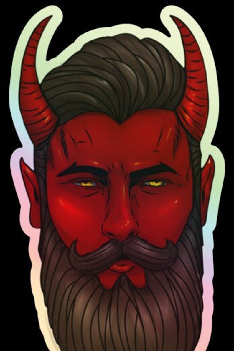 Halographic Diablo Logo Sticker - Etsy
