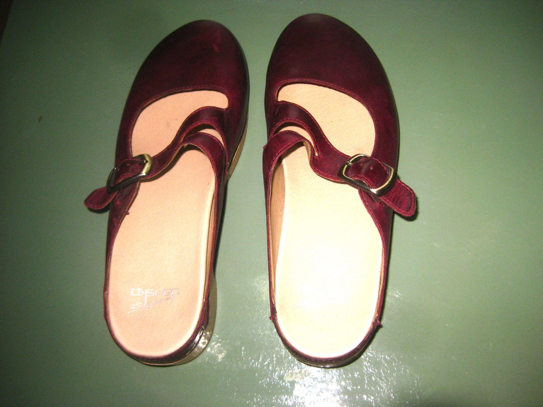 Dansko Red Leather Slip on Shoes Size 40 cin1726bt - Etsy
