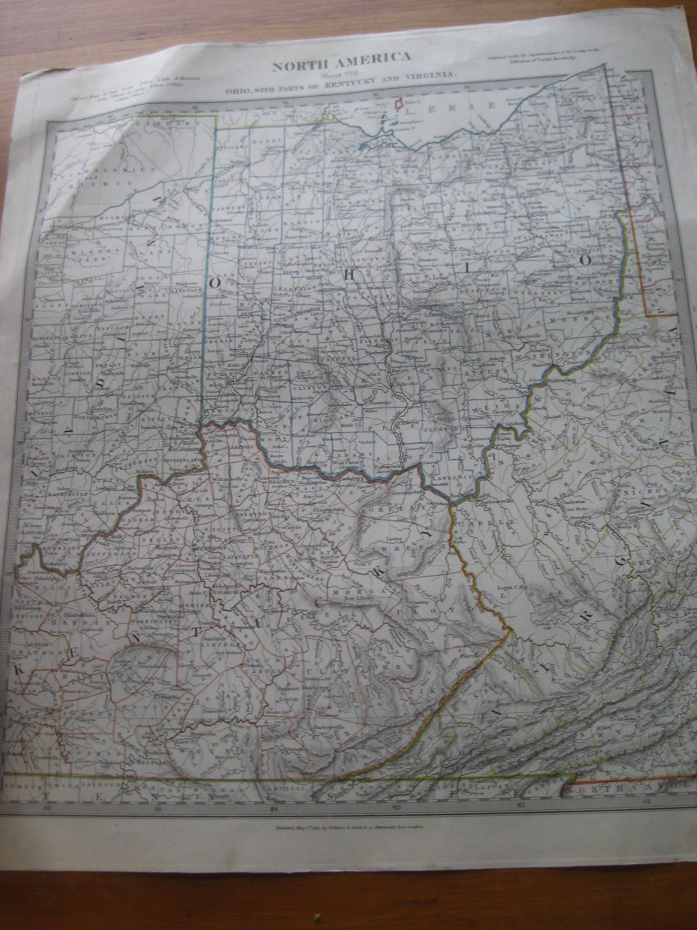 Vintage Lot of 2 Reproduction 1832 Maps c6729os - Etsy
