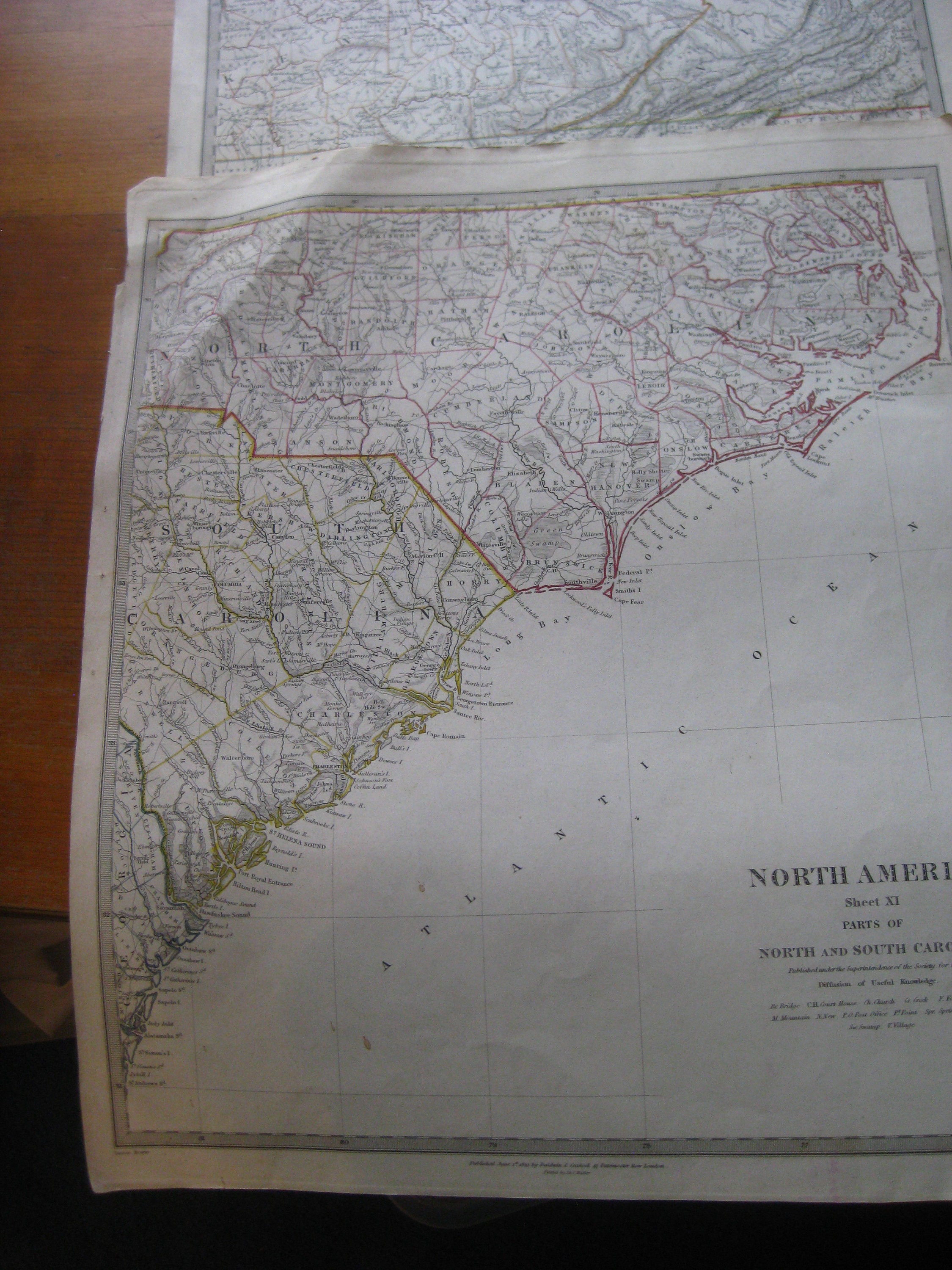 Vintage Lot of 2 Reproduction 1832 Maps [c6729os] - Etsy