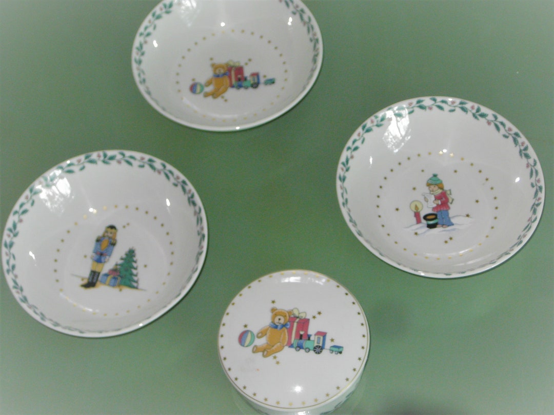 Kaiser Germany Christmas Scene Bowls and Jar {cin1538bt] - Etsy