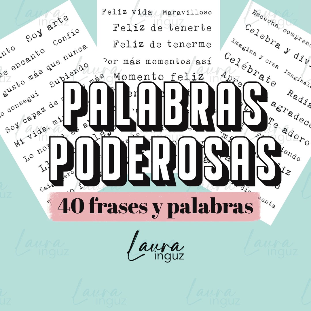 Set POWERFUL WORDS. 40 Phrases and Letters to Print. Scrapbooking, Card ...