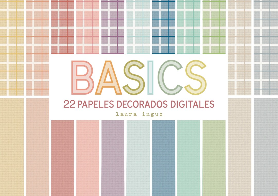 Basics 22 Decorated Papers to Print. Scrapbook, Cardmaking,journal ...