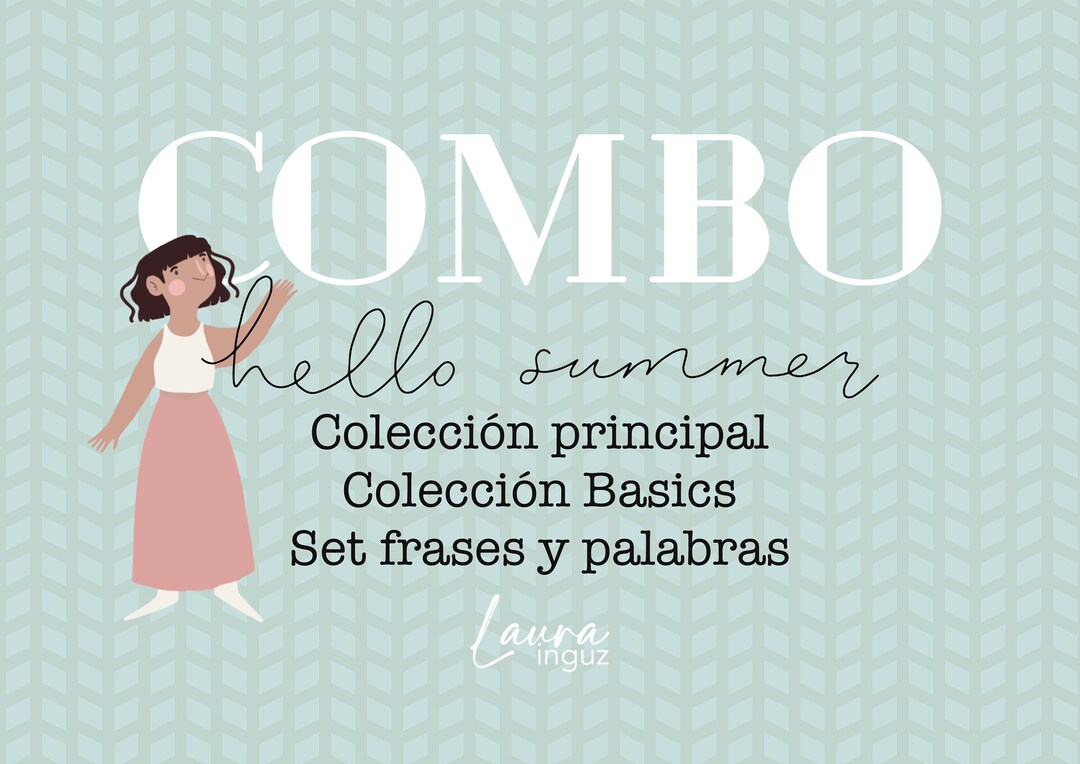 COMBO Hello Summer. Collection + Basics. 24 Decorated Papers + Cutouts ...