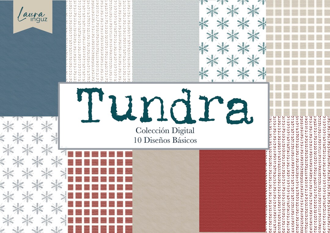 Tundra BASIC DIGITAL Paper COLLECTION. Decorated Papers to Print ...