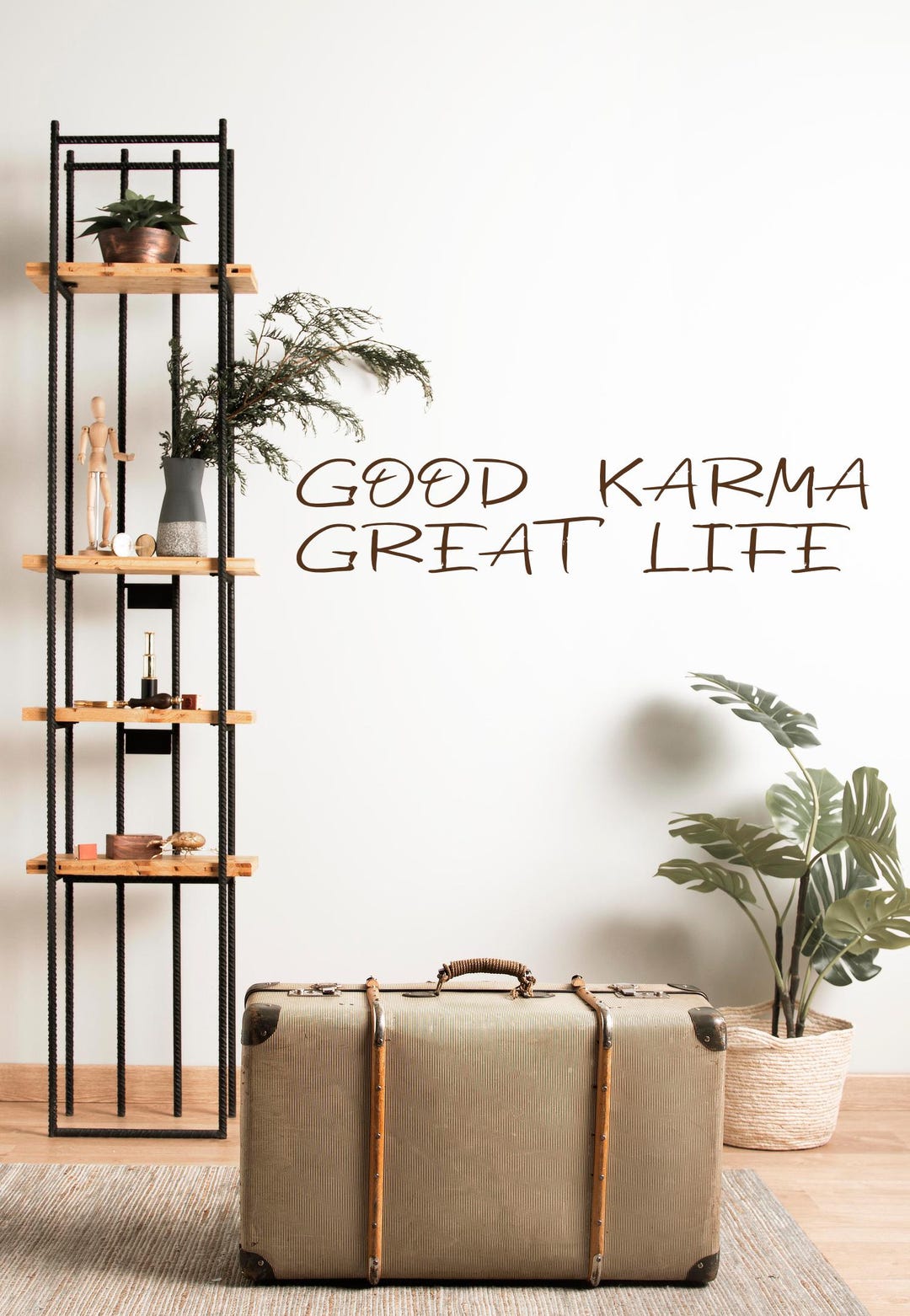 Good Karma Life Vinyl Wall Decal, Spiritual Quote - Etsy