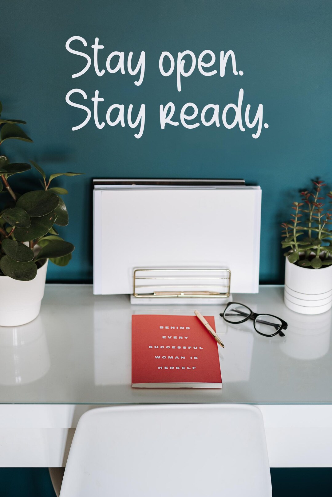 Stay Open Stay Ready Wall Decal, Minimalist Vinyl Lettering - Etsy