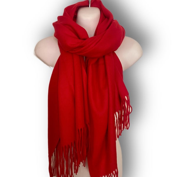 Red Scarf - Etsy UK