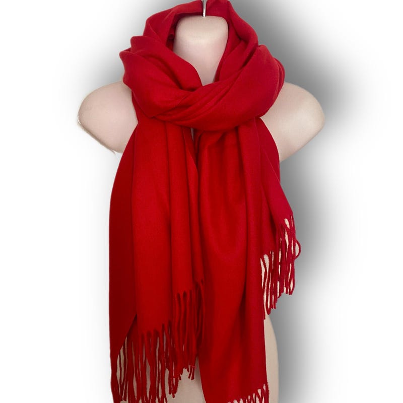 Red Scarf - Etsy UK