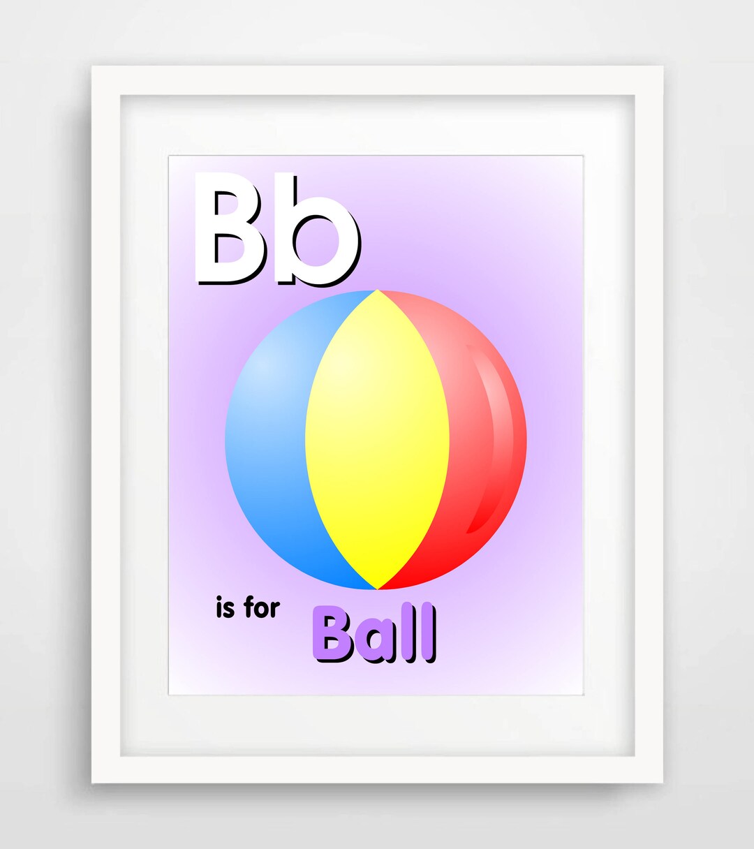 Bb is for Ball Nursery Print: Kids Room Wall Art (digital Download) - Etsy
