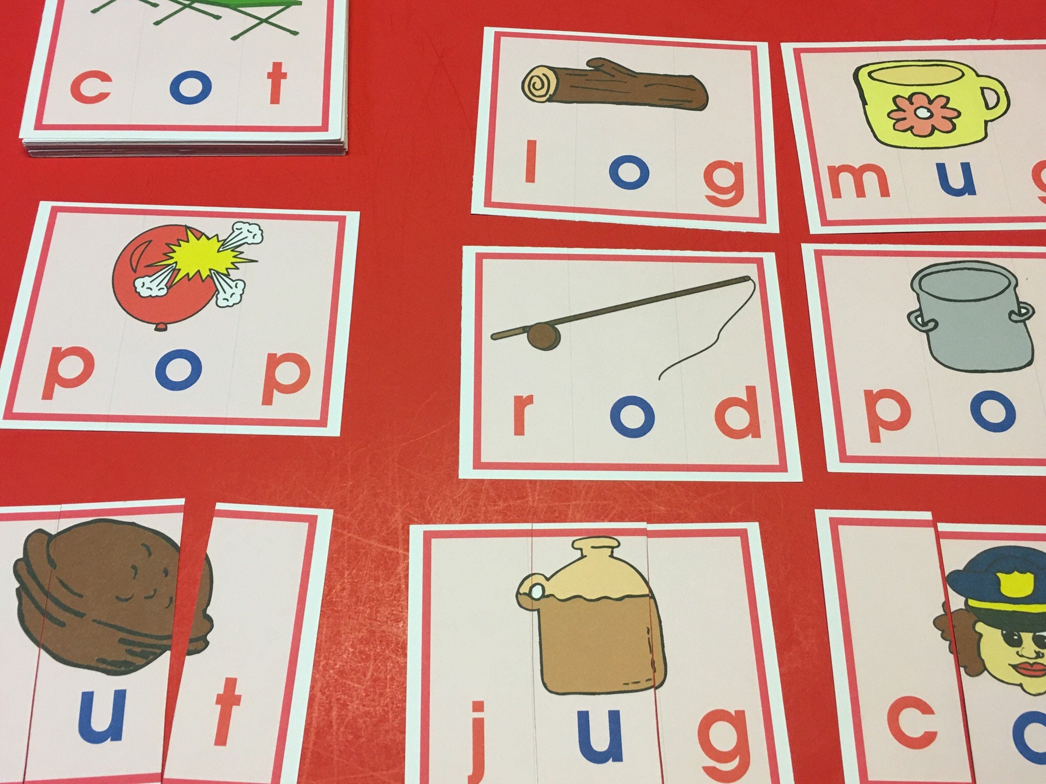 Pink Series Montessori CVC WORDS Puzzles Laminated Card Set - Etsy