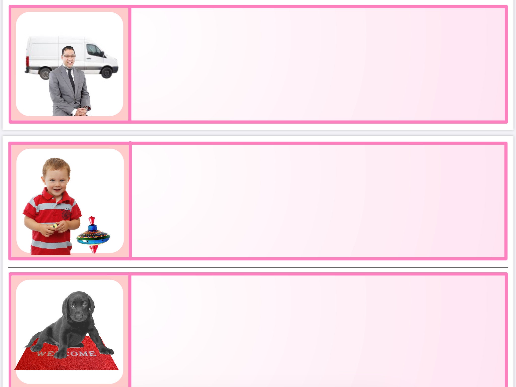 PINK SERIES Montessori Activity Reading Sentences Educational Material ...