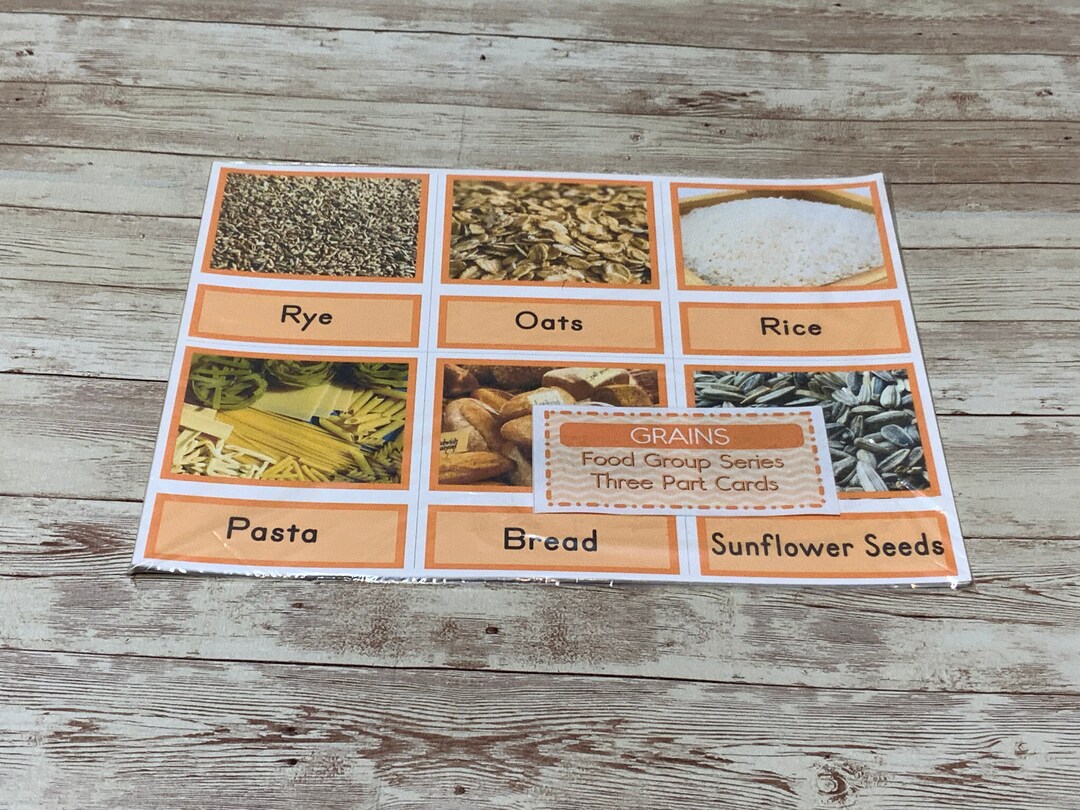 Grains - Food Groups Series - Three Part Card Set (PRINTED ...