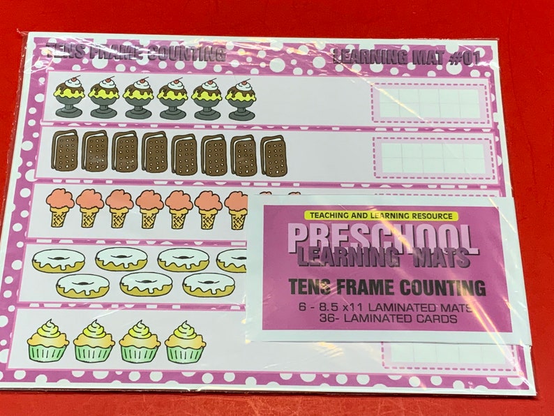 Tens Frames Counting - Set of 6 Learning Mats /36 Cards - Laminated ...