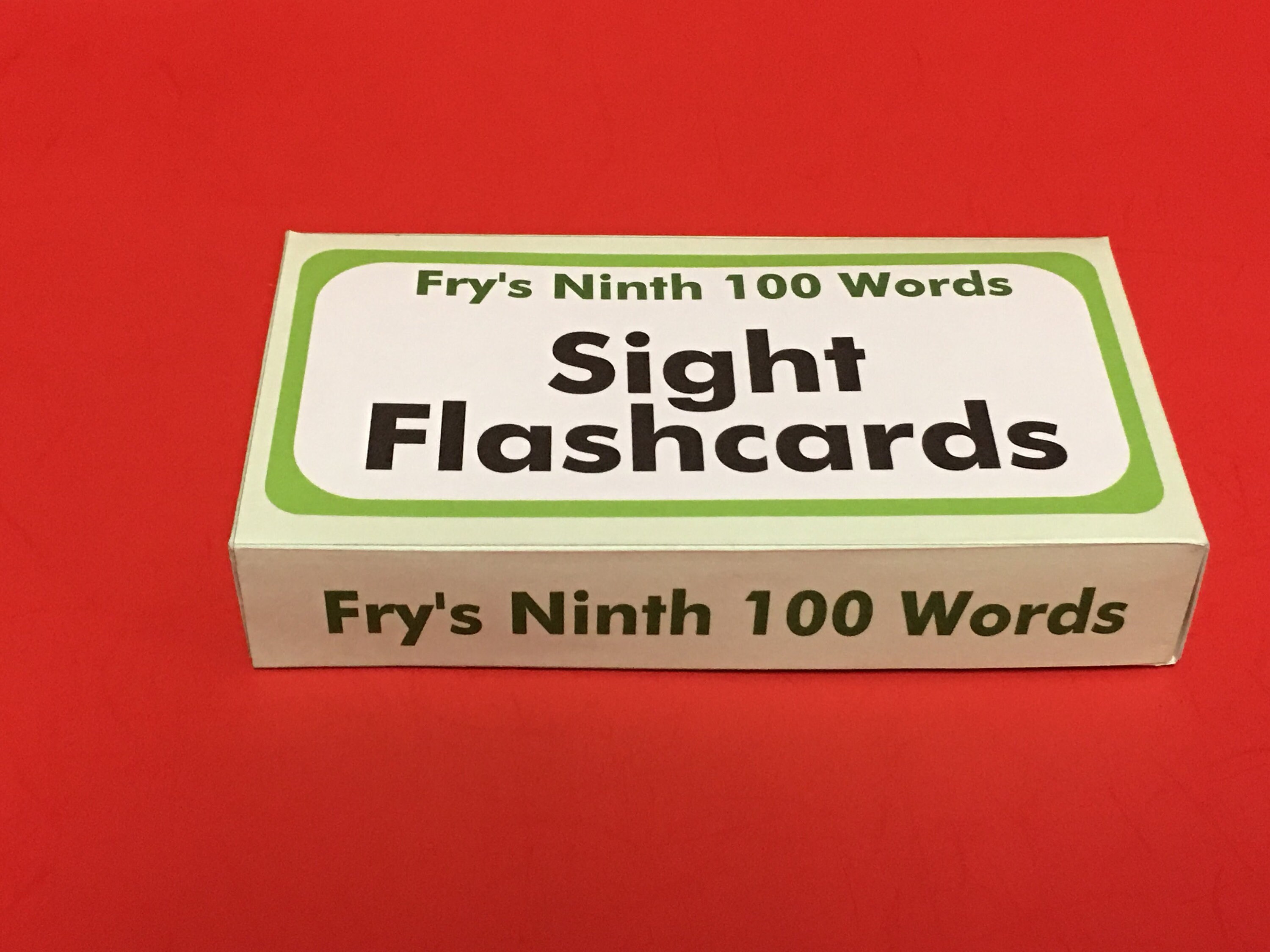 100 Flashcards Frys Sight Words 9th Hundred Words Flash - Etsy
