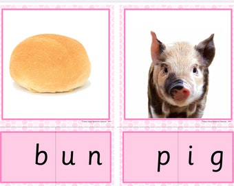 PINK SERIES Montessori Activity Word List Educational | Etsy